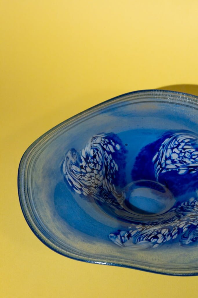 Mid-century vintage blown glass wavy abstract bowl - Break The Mould ...